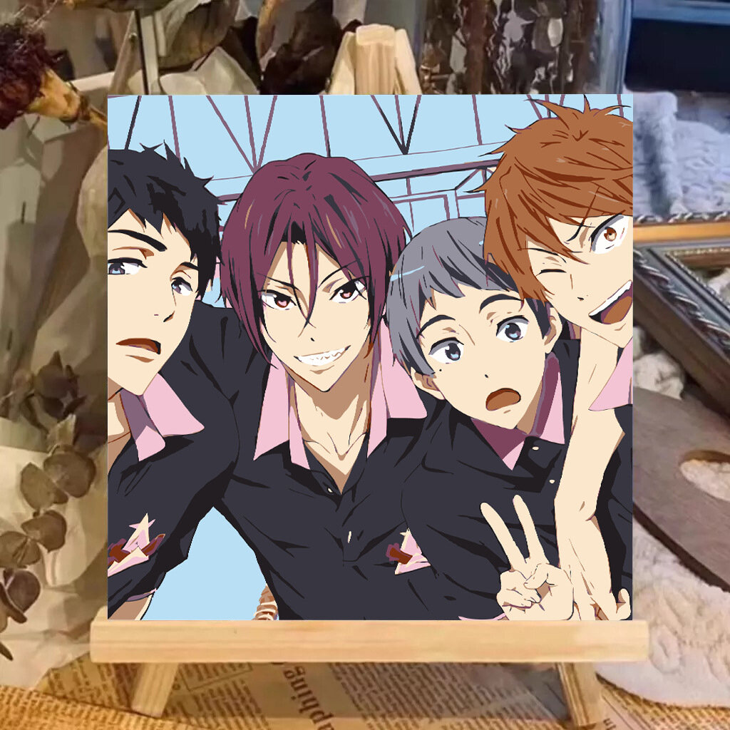 Bungo Stray Dogs Осаму Дадзай DIY Цифровая масляная живопись Раскраска ручной работы Накахара Чуя Аниме товары Акриловая живопись