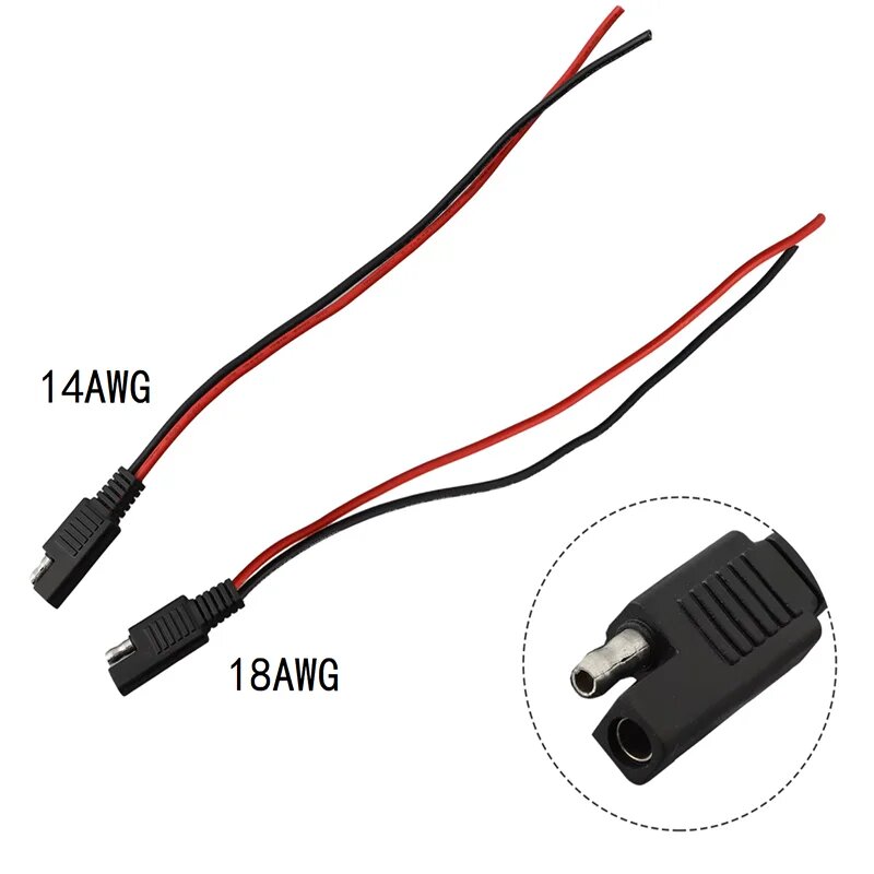 FVJVYE Провод разъема SAE автомобильный 30см 2pcs, 14AWG
