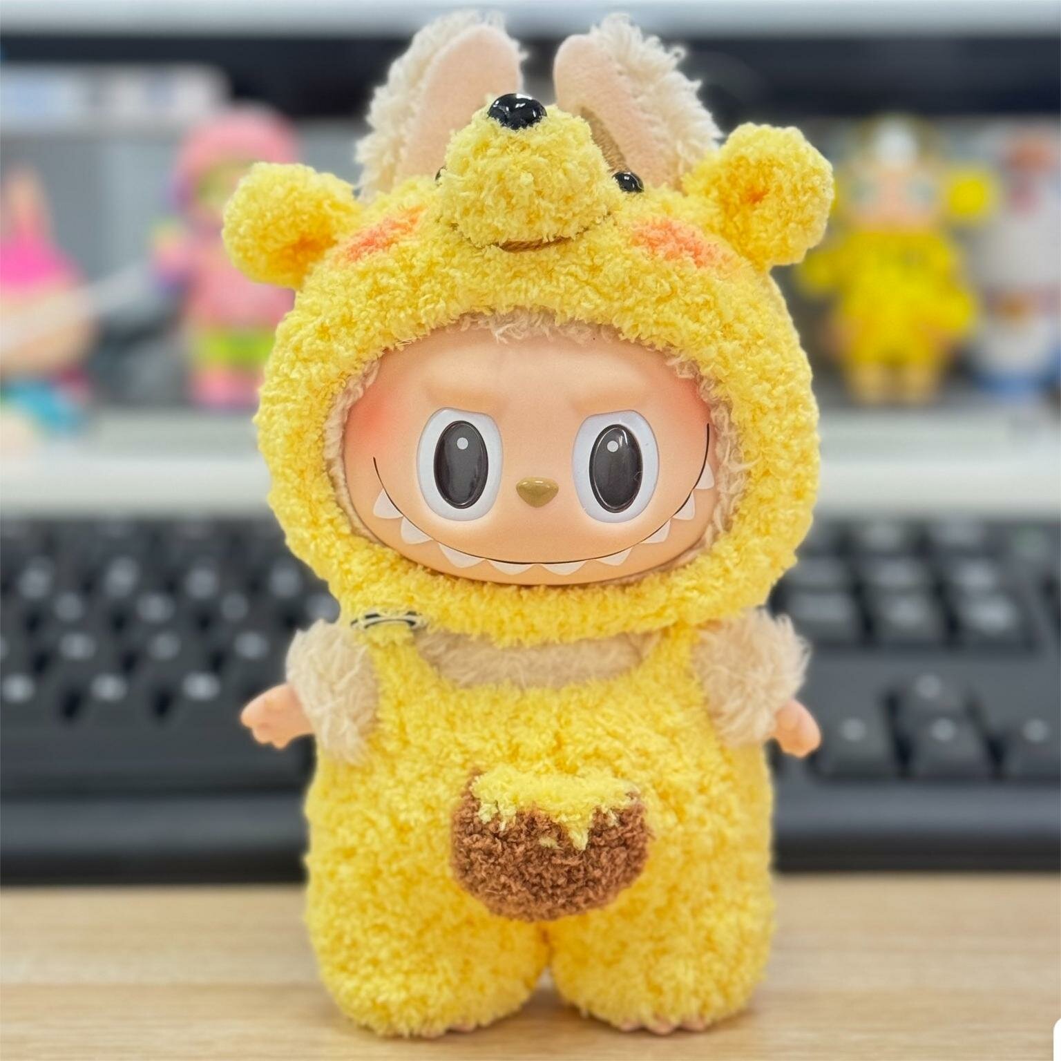 В наличии одежда для куклы Labubu 17 см, слепой бокс, макарон, виниловая сумка для выноса, одежда для куклы Bubble Mart