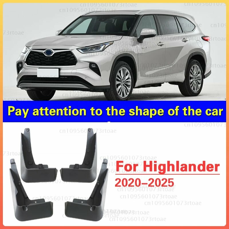 4 шт. автомобильное брызговик для Toyota Highlander Crown Kluger XU70 2020-2025, For Highlander