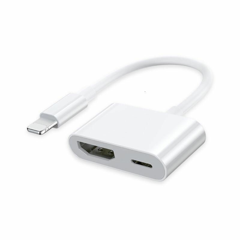 Адаптер Lightning в HDMI для планшетов OS/телефонов iOS14 4K1080P видео конвертеры без задержек синхронизация аудио без настроек