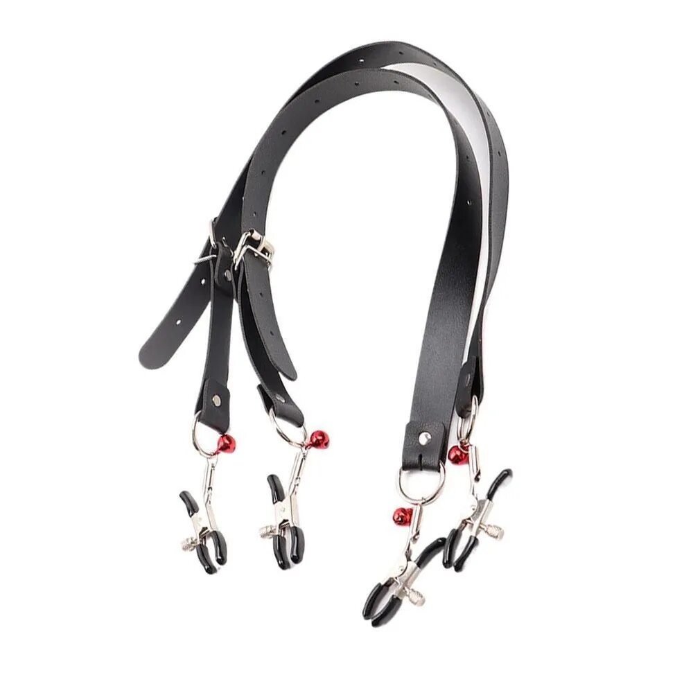 БДСМ Фиксаторы зажимы для половых губ / Ремни для раздвижения вагины BDSM набор