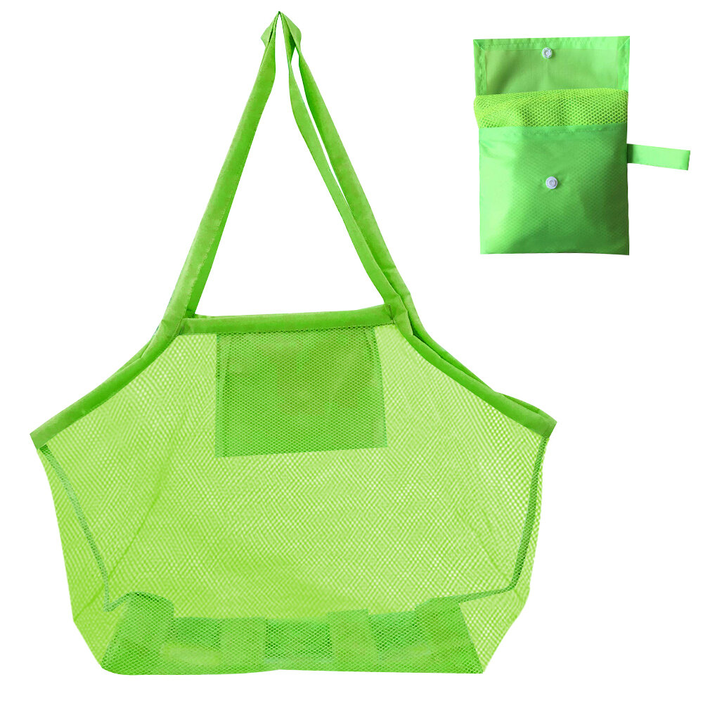 Пляжная сетчатая сумка Пляжная сумка Складная сумка-игрушка для путешествий Для пляжа, аквапарка, супермаркета
