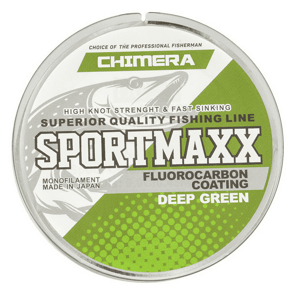 Леска Chimera Sportmaxx Fluorocarbon Coating Deep Green 100м #0.32