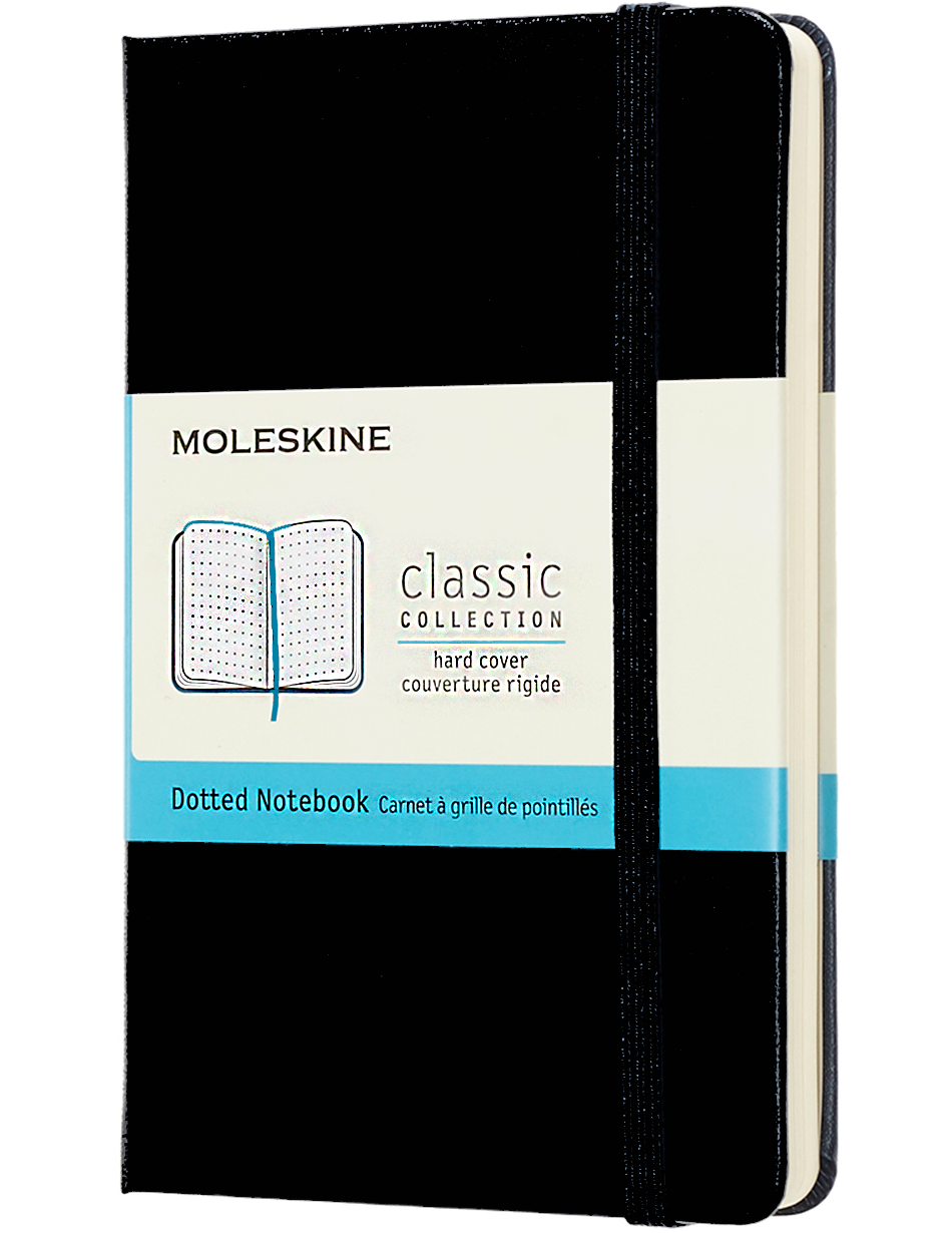 Блокнот Moleskine CLASSIC MM713 9x14см 192стр. в точку, твердая обложка, черный