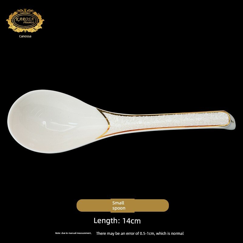 Набор посуды из костяного фарфора в китайском стиле с тиснением под золото, класса люкс, для домашнего использования,