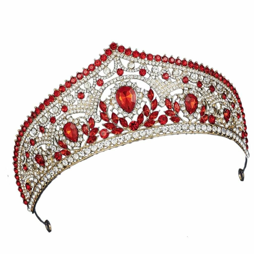 Корона ручной работы, золотой красный бриллиант