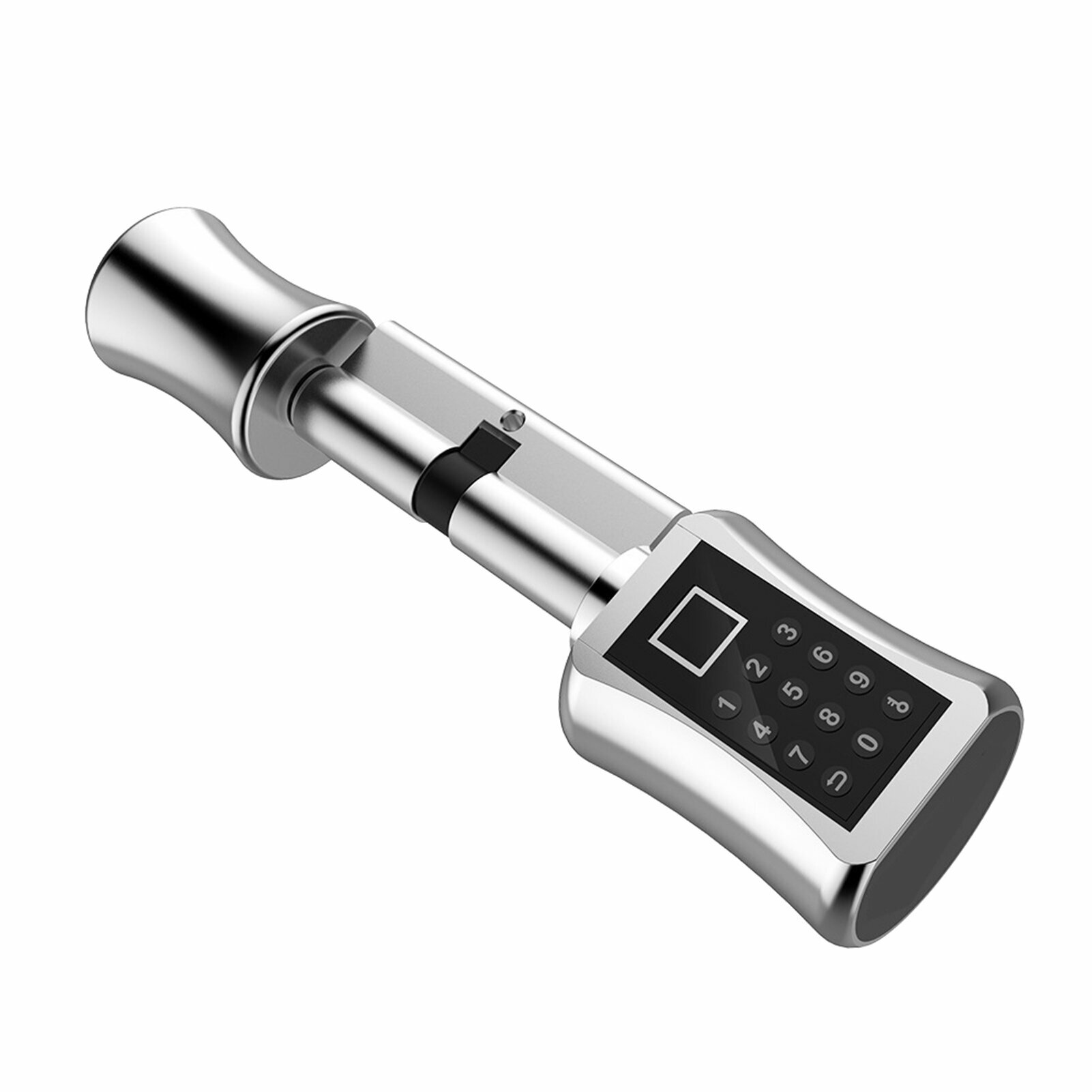 Электронный цилиндр замка с клавиатурой Smart Lock 3 способы разблокировки Отпечаток пальца/Пароль/Механический ключ Улучшенный антивандальный интеллектуальный цилиндр для европейских защитных дверей деревянных дверей Модели C001B/C001C/C001D Размеры