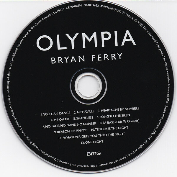 Компакт-диск Bryan Ferry - Olympia (1 CD) — фото 1