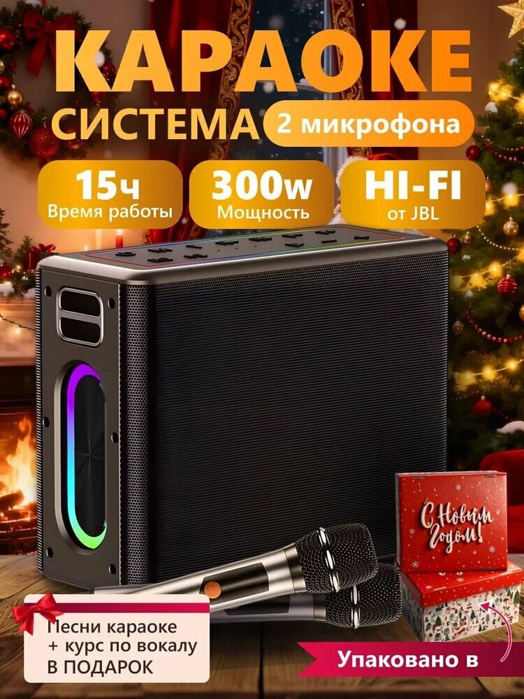 Караоке система с двумя микрофонами, 300WВ целом, караоке-система с двумя микрофонами