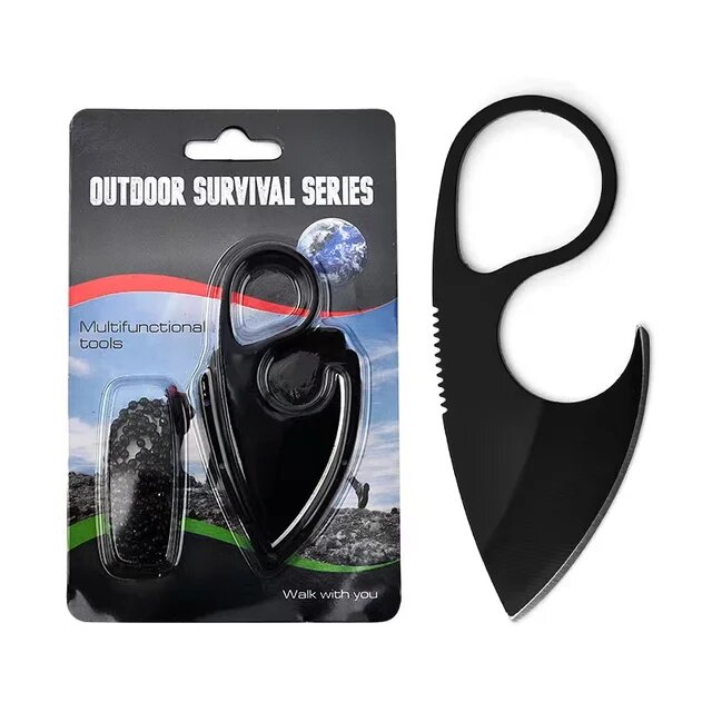 Нож-подвеска, удобные ножны К-типа, украшение в виде кольца, распаковка необходимого ножа, нержавеющая сталь, портативный нож для повседневного использования на открытом воздухе.