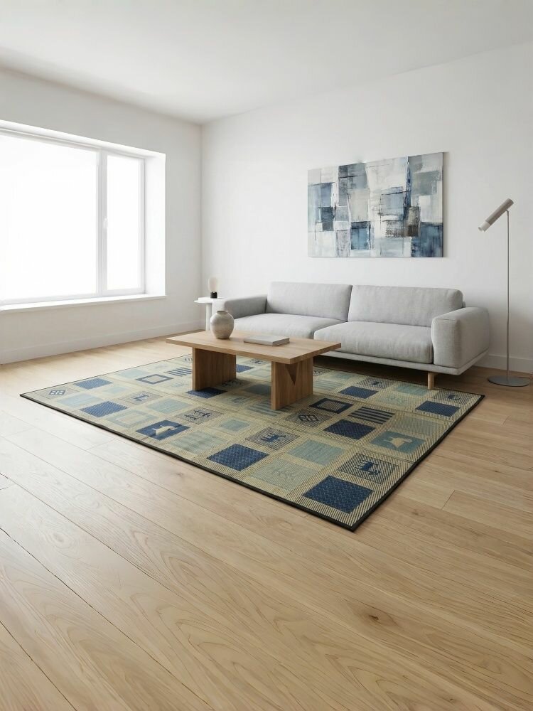 Татами из тростниковой травы в японском стиле - Натуральный тканый коврик для пола