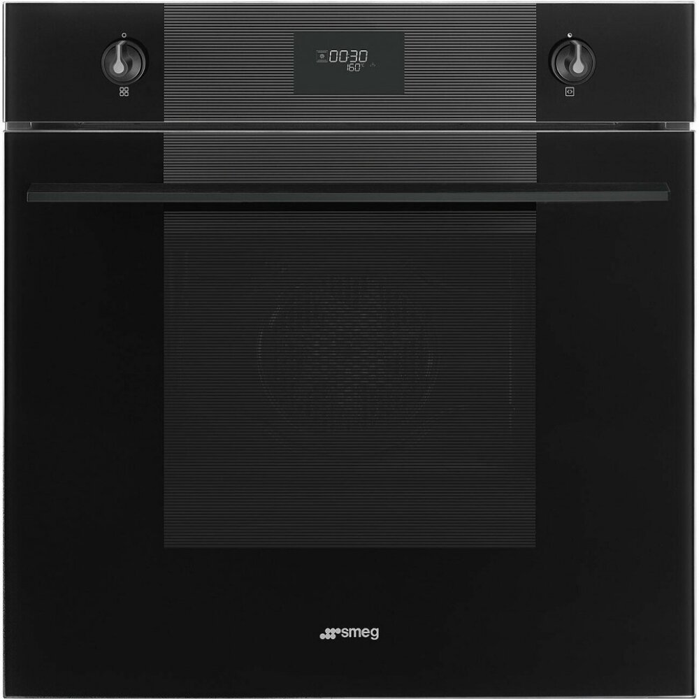 Духовой шкаф Smeg SFP61TB3FR, пиролитическая очистка, дисплей, 10 функций приготовления, чёрный