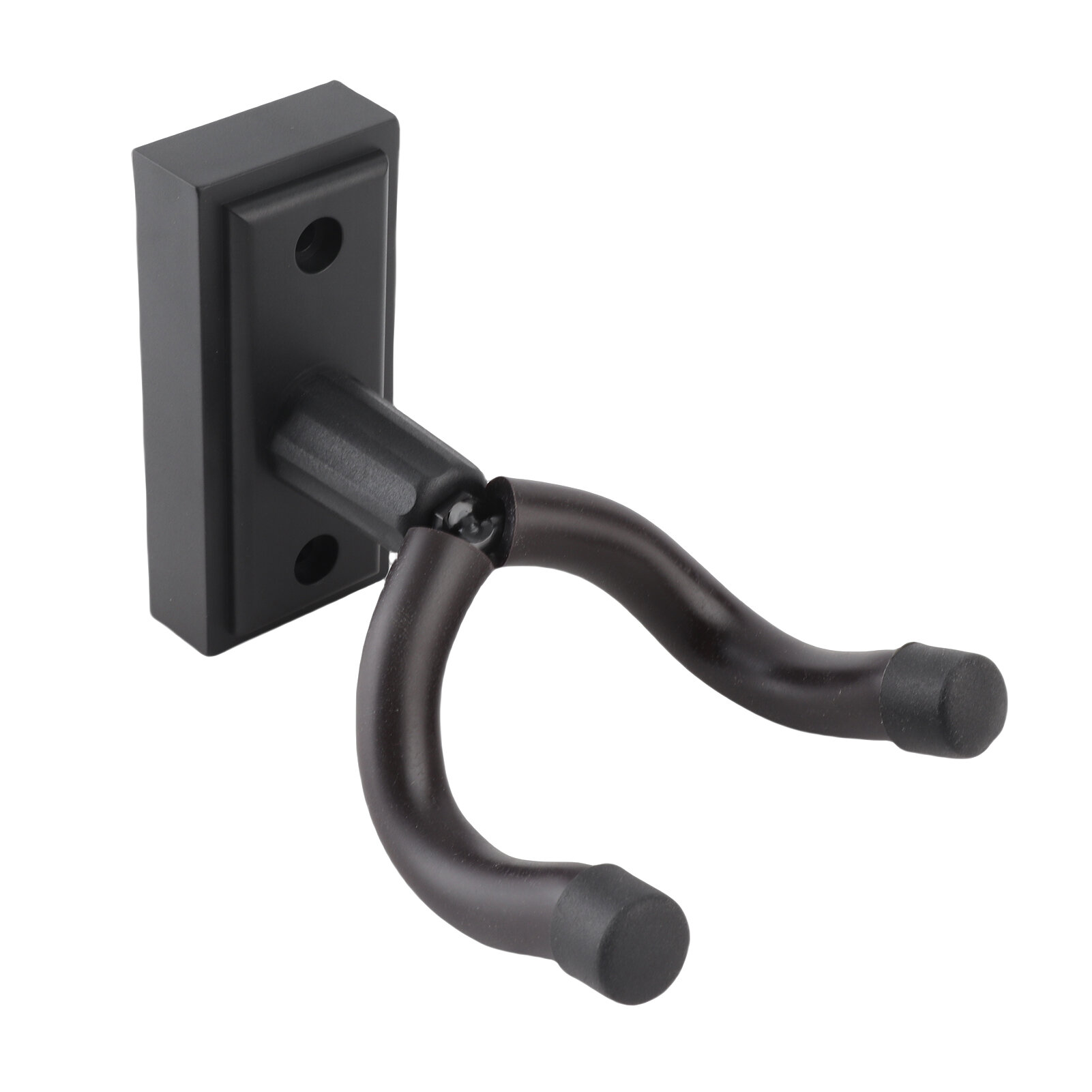 Настенный крючок-держатель для гитары, прочный, черный металлический, многофункциональный, подходит для акустических, электрогитар, бас-гитар всех размеров.