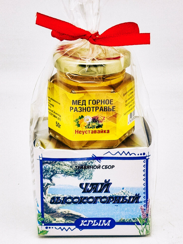 Краснополянский чай "Высокогорный" 40гр +мед 50гр Крым