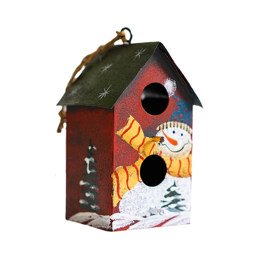 Подвеска Домик на ёлку на Новый год, Снеговик