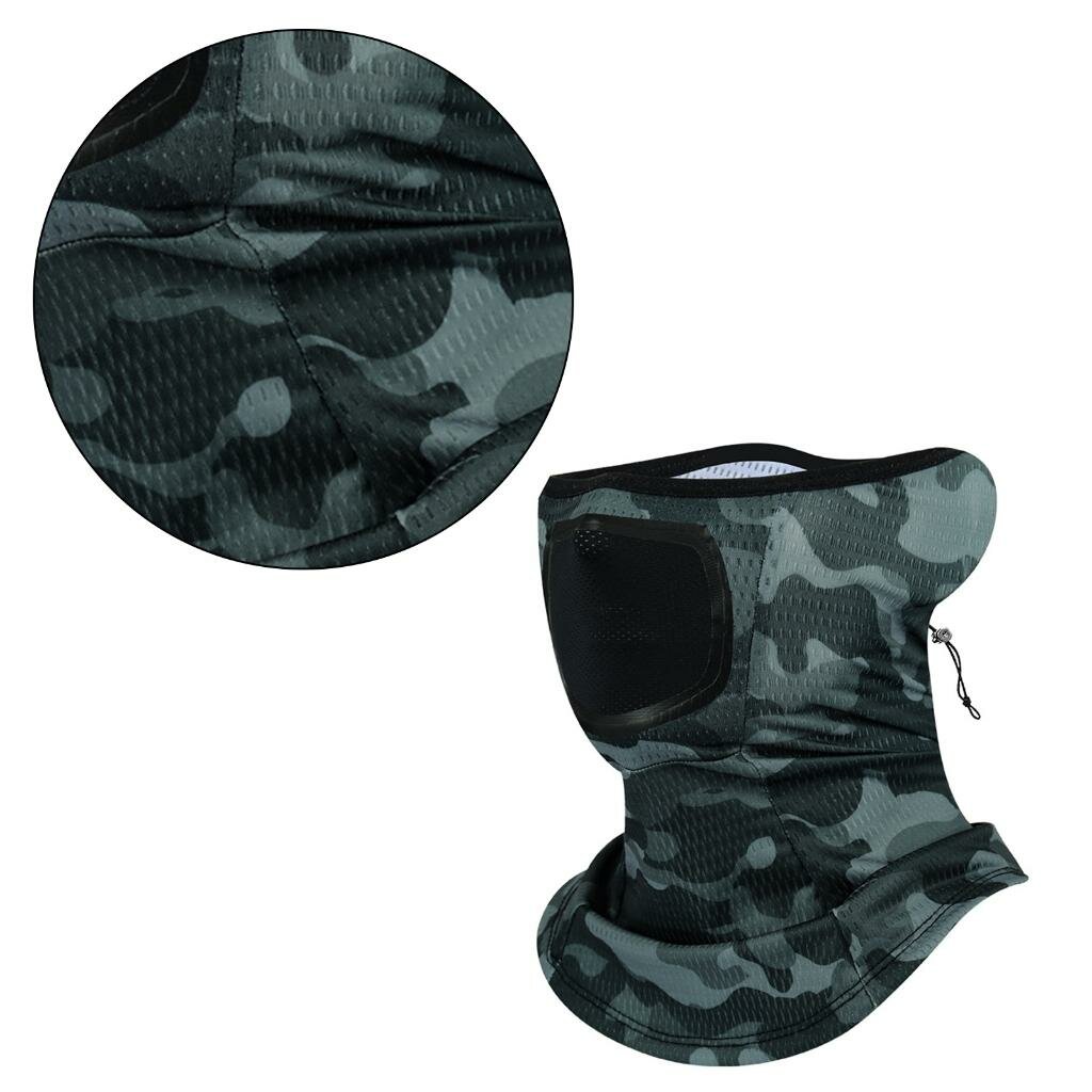 Трубная повязка для шеи из ледяного шелка, темный камуфляж