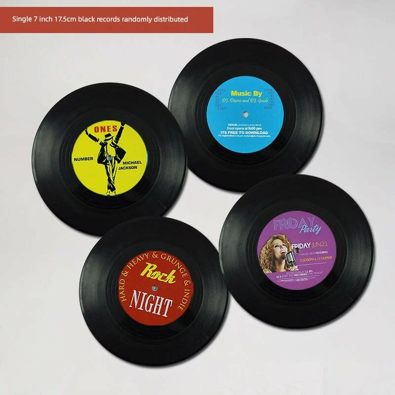 Ретро-ностальгический постер из крафт-бумаги в виде виниловой пластинки, креативная наклейка на стену, декор для кафе,