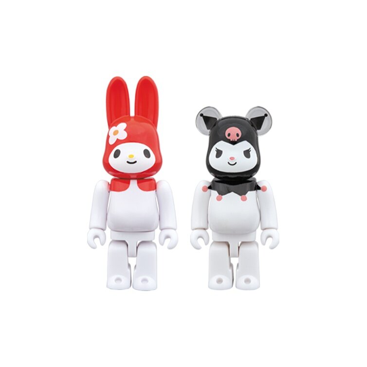 BE@RBRICK My Melody Kuromi Movie Anime R BBRICK MEILEDIKULUOMI 2 шт Наборы одежды Конструкторы Медведь