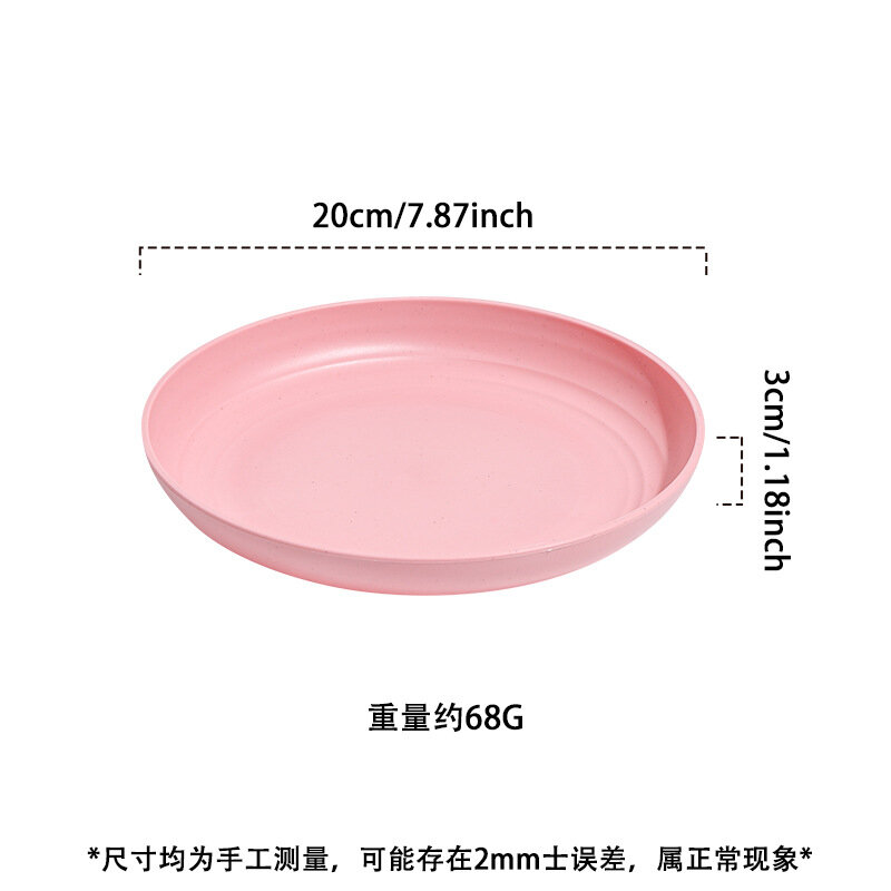 Тарелка из пшеничной соломы Amazon TK, тарелка для отеля, тарелка для фруктов, домашняя тарелка для салата в скандинавском стиле, пластиковая тарелка из PP
