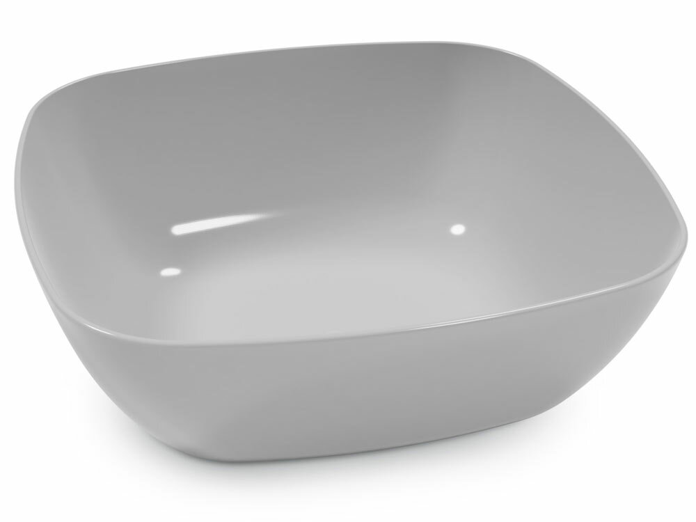 Тарелка "Квадро" глубокая, серый