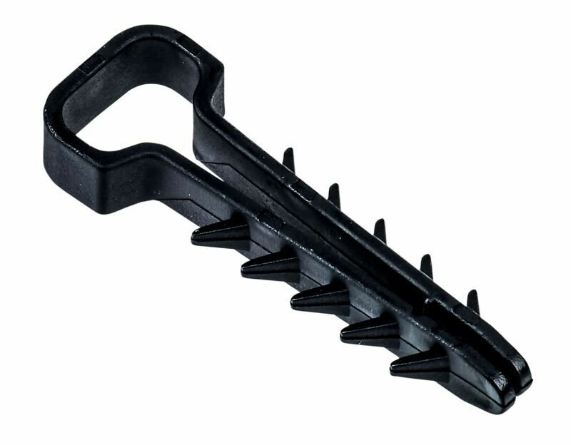 Дюбель-хомут 6х12мм для плоского кабеля нейлон черн. (уп.100шт) IEK UDH14-06-12-100-K02