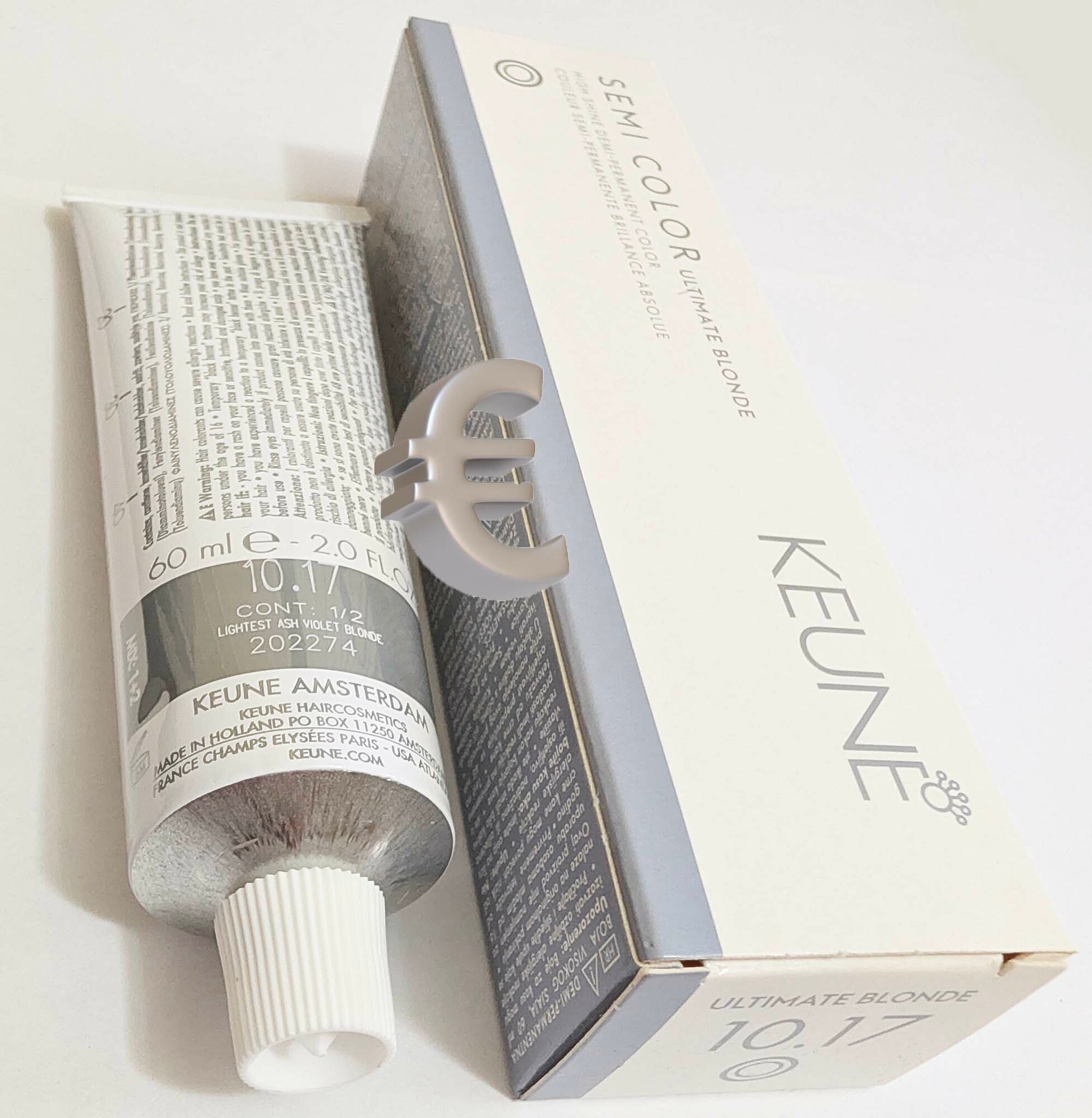 Keune Semi Color 10.17 Краска Семи Ultimate Blonde Супер светлый пепельно-фиолетовый блондин для волос без аммиака 60 мл