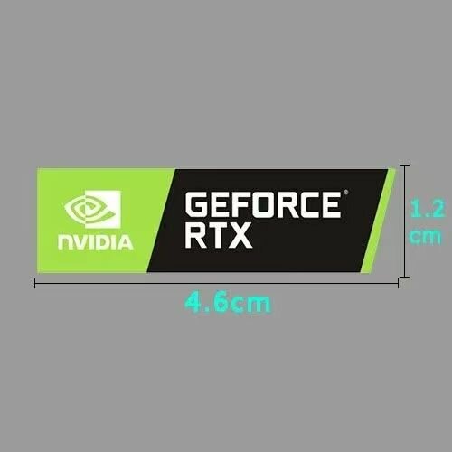 Наклейки GEFORCE RTX для компьютера своими руками.4,6 СМ* 1,2 СМ 2 шт.