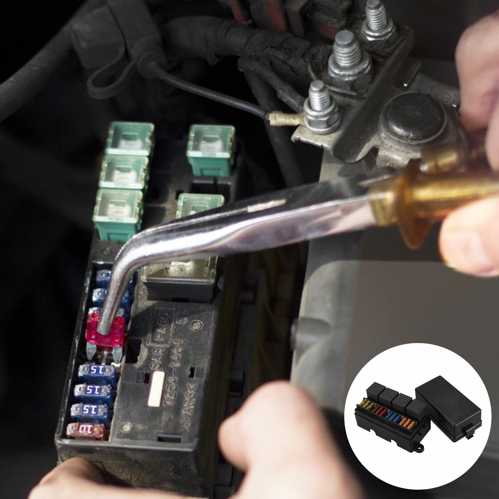 Реле с Коробкой для Предохранителей, Из Прочного Пластика, Для Автомобилей