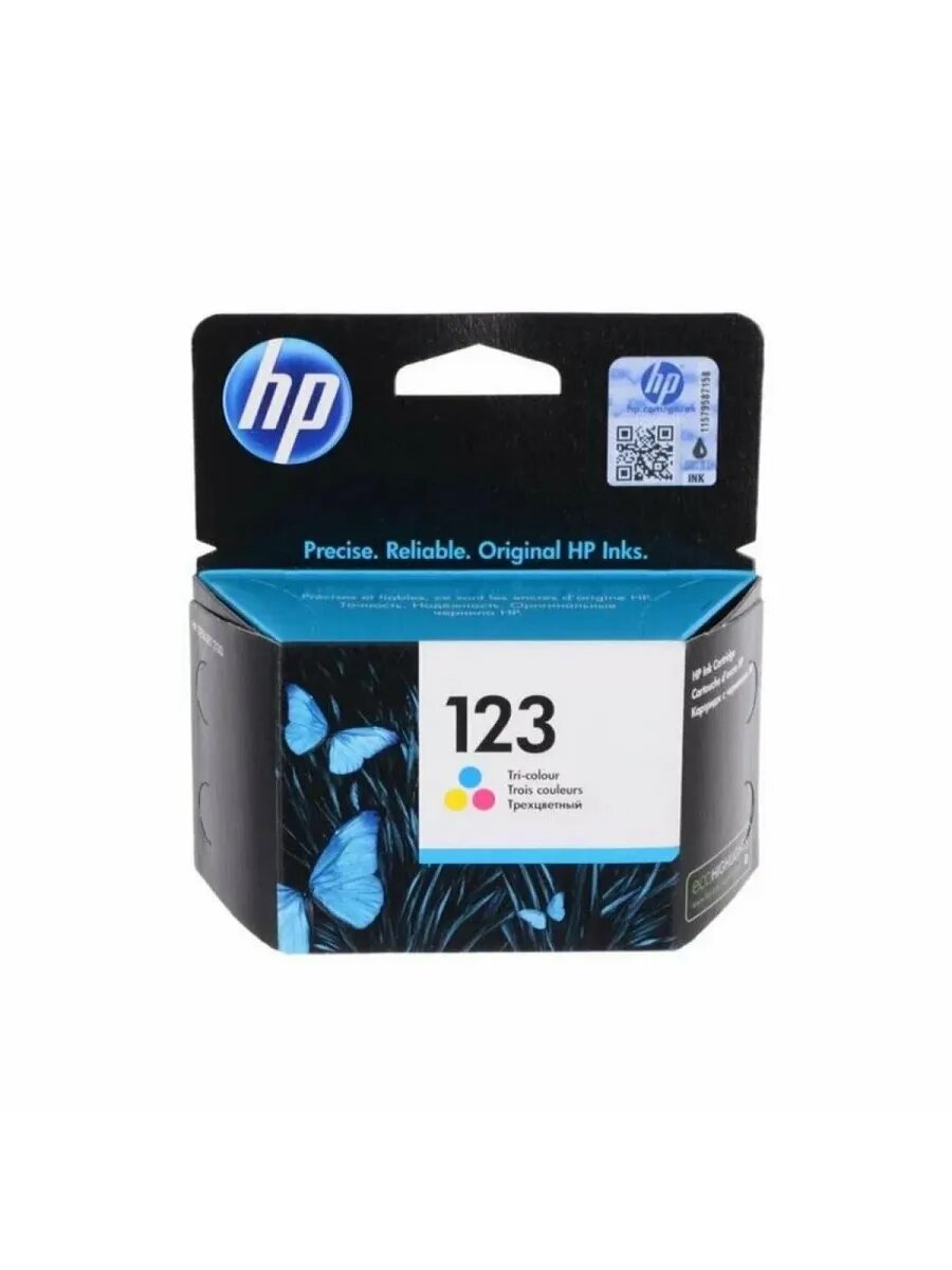 Струйный картридж HP F6V16AE (123) (color) голубой, пурпурный и жёлтый, ресурс 100 стр.