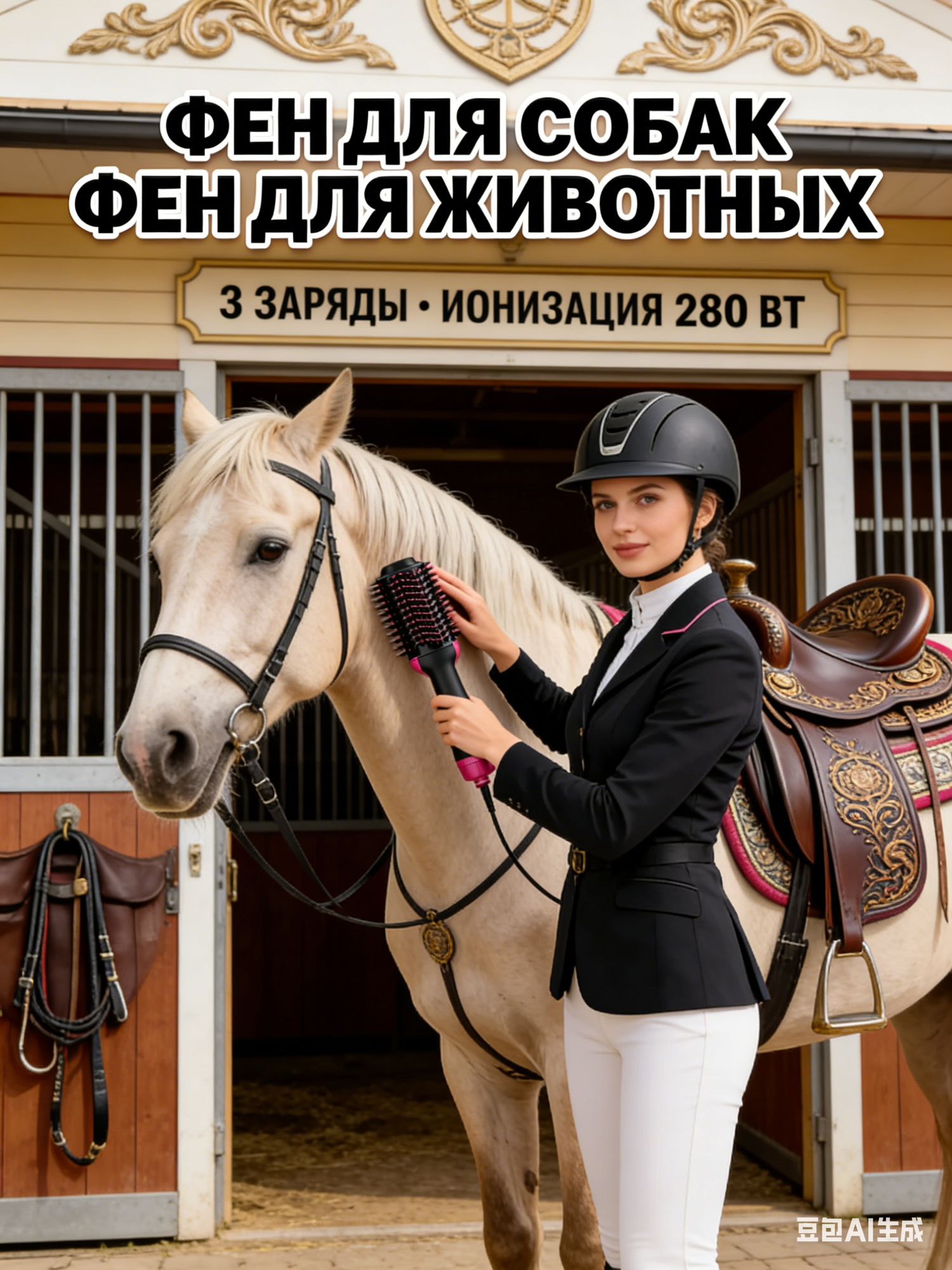 Фен для собак / фен расческа для собак и кошек 2в1