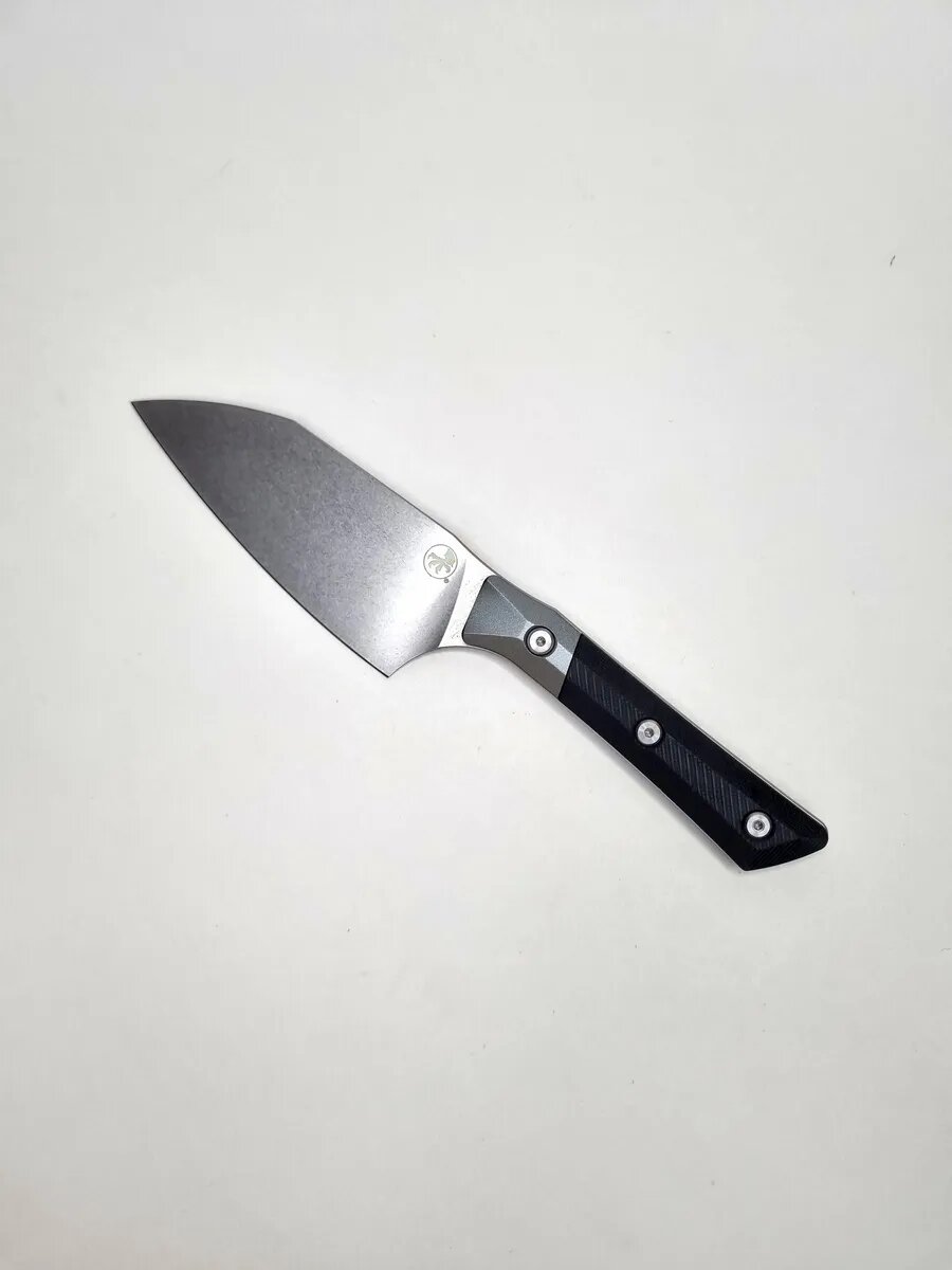Туристический нож кухонный из стали D2 сантоку