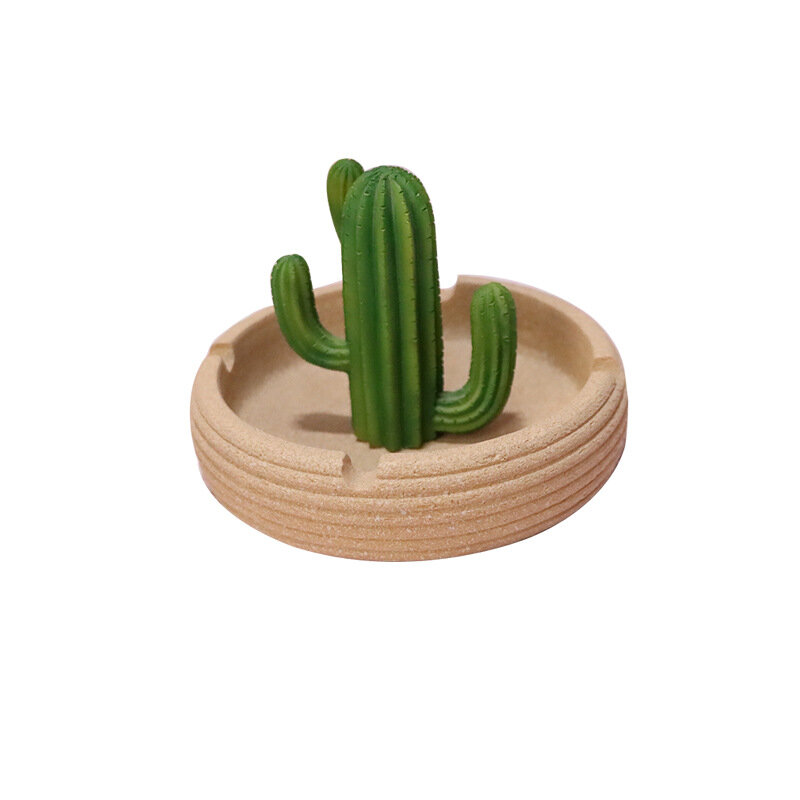 Зеленое растение кактус, домашний настольный резервуар, декоративные украшения из смолы, настольные поделки для гостиной, оптовая продажа