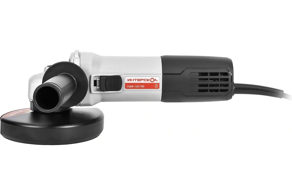 Шлифмашина угловая Интерскол УШМ-125/780, 780 Вт, 11000 об/мин, диск 125 мм