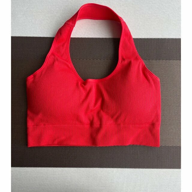 Новый бесшовный ребристый бюстгальтер-халтер Limitless из спандекса для женщин, фитнес-белье, эластичное, дышащее, для увеличения груди, для отдыха и спорта. размер,46/L