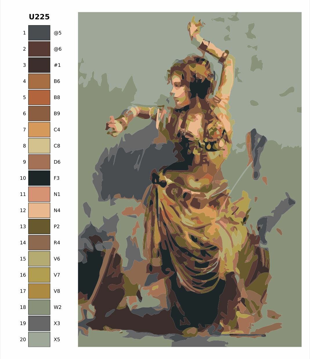 Картина по номерам U-225 "Танец живота. Красота в простом" 40x60 см