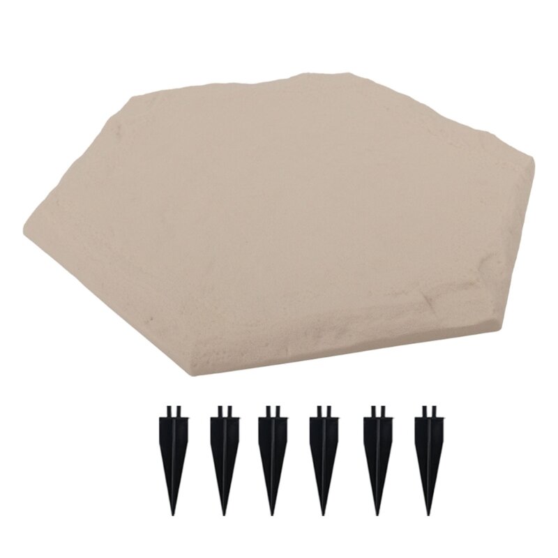 Матики для садовых дорожек "Каменная плитка", кремовый цвет - Шестиугольник