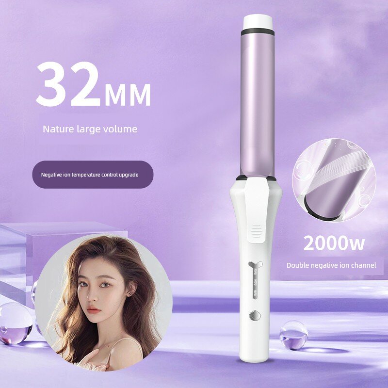 Щипцы для завивки волос 40 мм, для крупных локонов, с отрицательными ионами, для длительной укладки, для создания