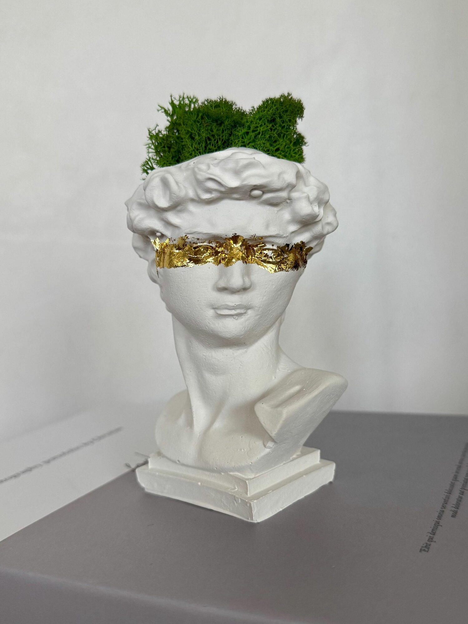 Статуэтка декоративная Давид (мох в подарок)