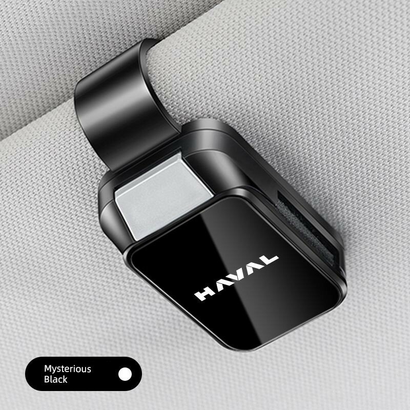 Держатель для очков черного цвета для автомобилей Haval, универсальное крепление на панели, надежное хранение