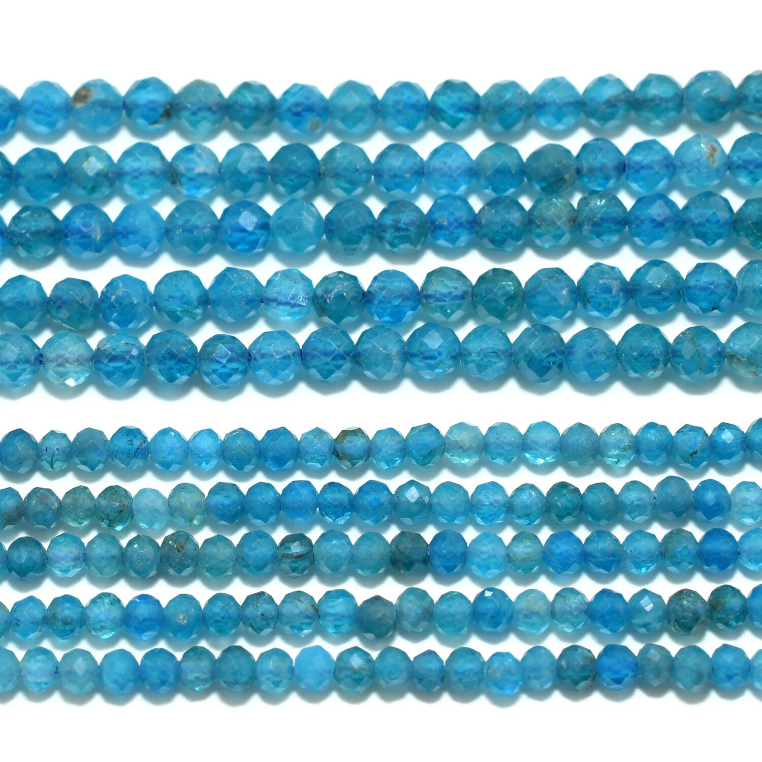 GENUINSTONE Бусины из голубого апатита 2.3мм/3.4мм 3.4mm