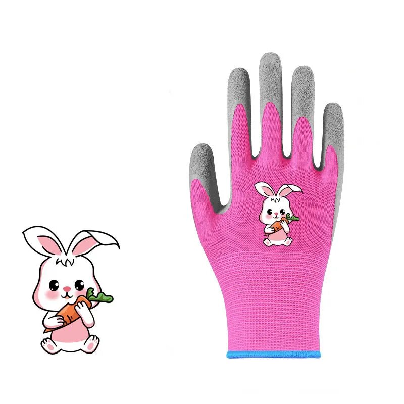 Детские водонепроницаемые садовые перчатки XMSJ 5-8old, Розовый