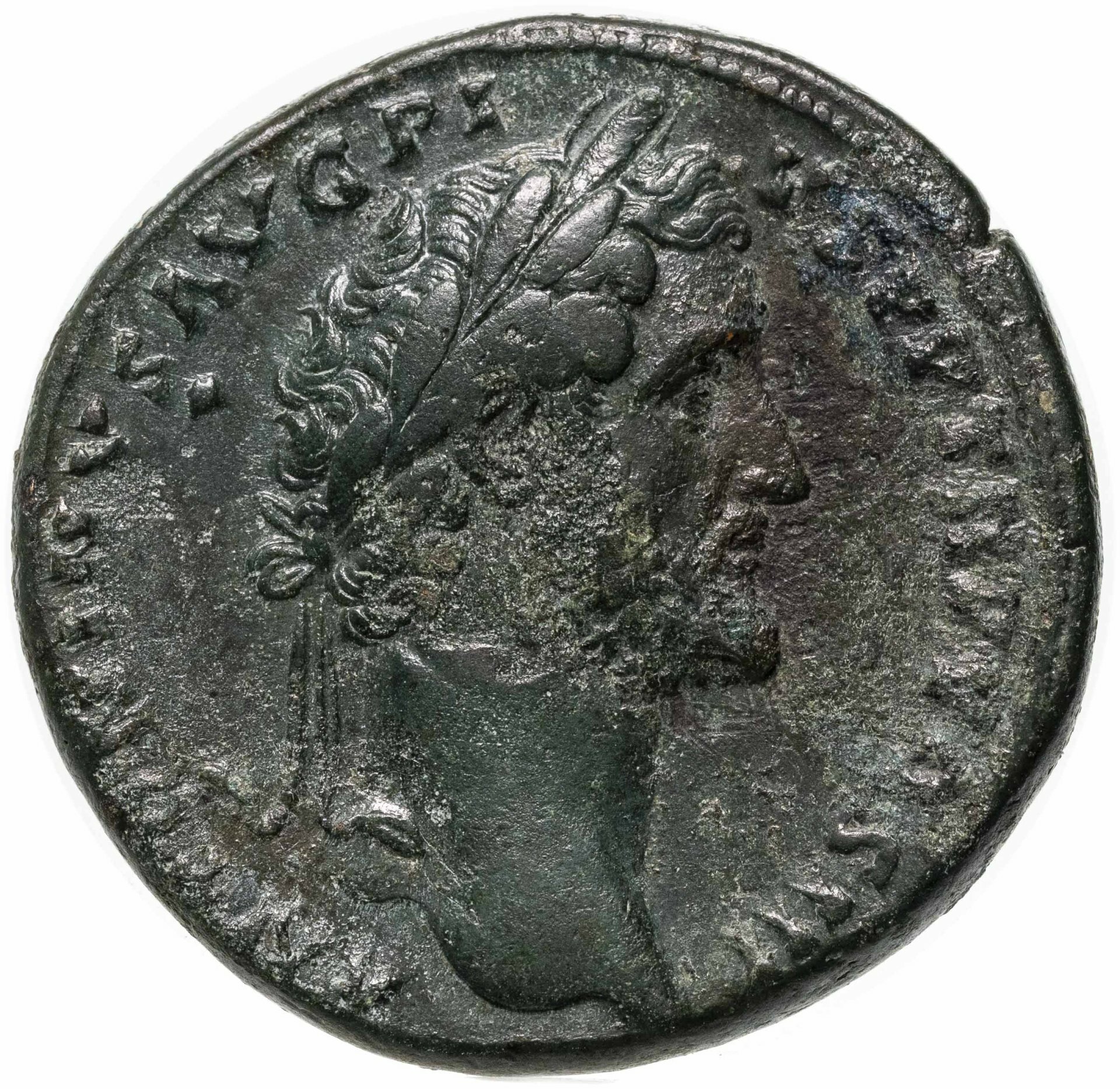 Римская империя, Антонин Пий, 138-161 год, Сестерций Спея, Орихалк, в сохранности VF