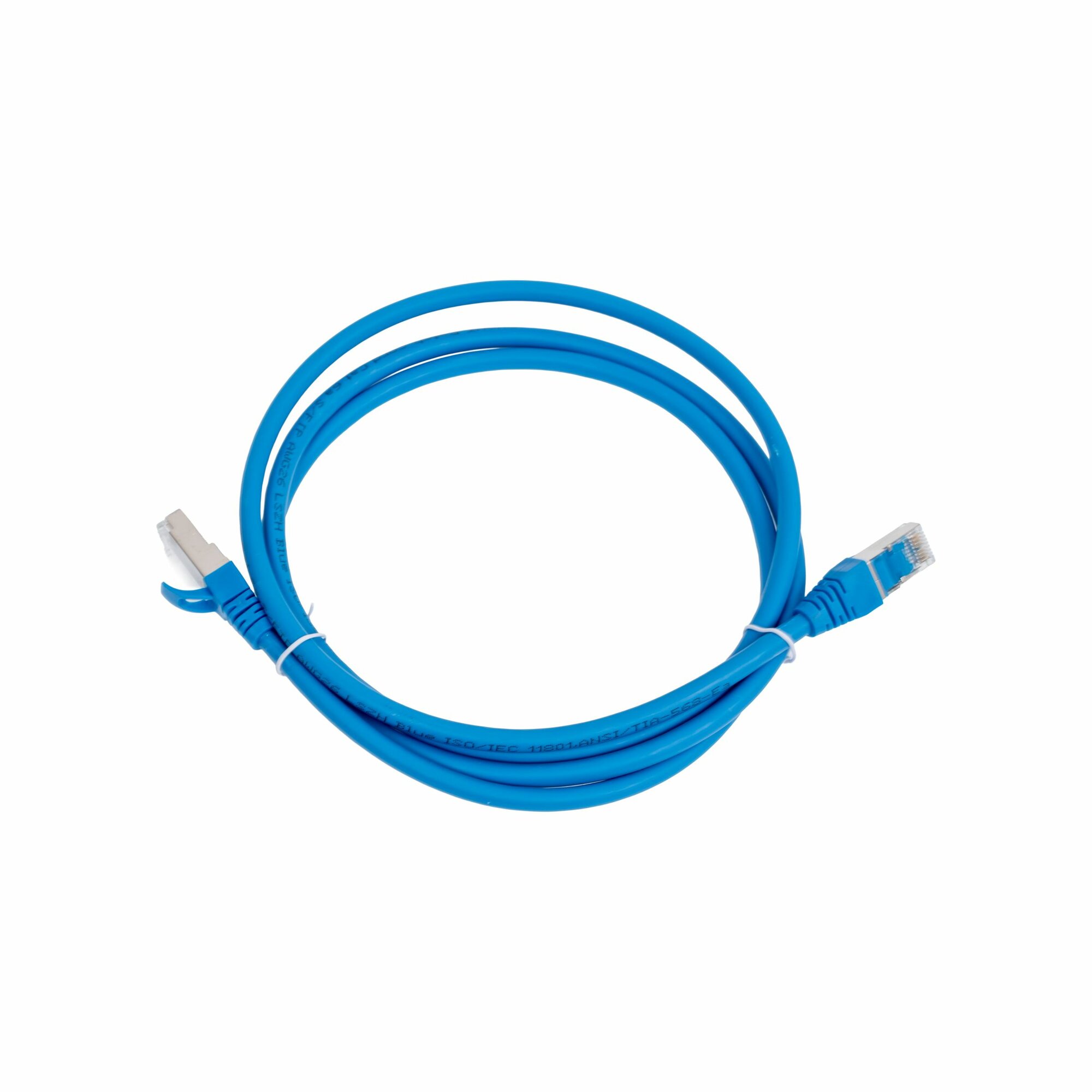 Патч-корд Advant Ethernet CAT6a, 2xRJ45, S/FTP, 4 пары (AWG26), оболочка LSZH, длина 0.15 м, цвет: синий ADV6a-SPC015-LB