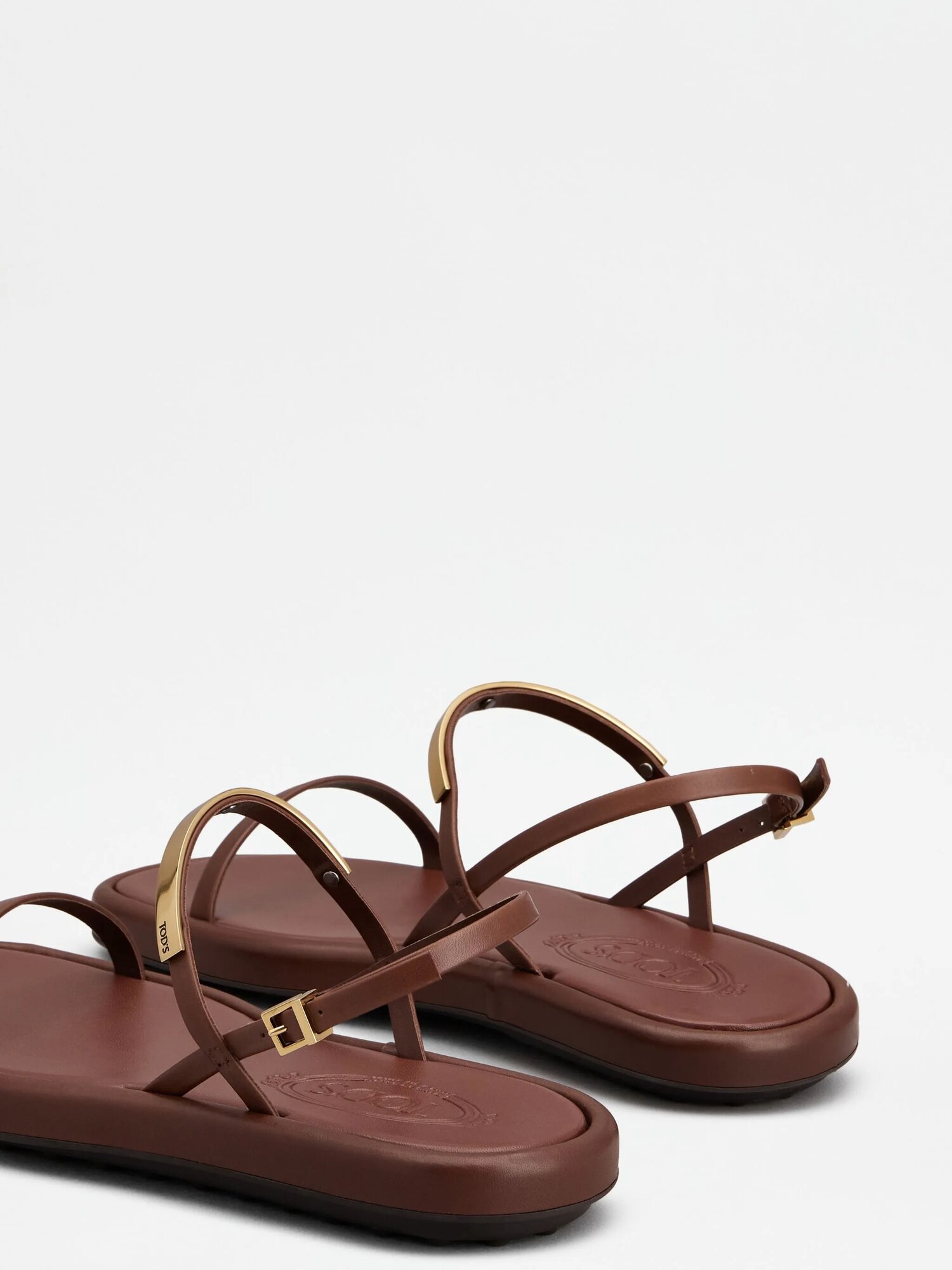 Сандалии Tod's, размер 38.5 EU, коричневый — фото 1
