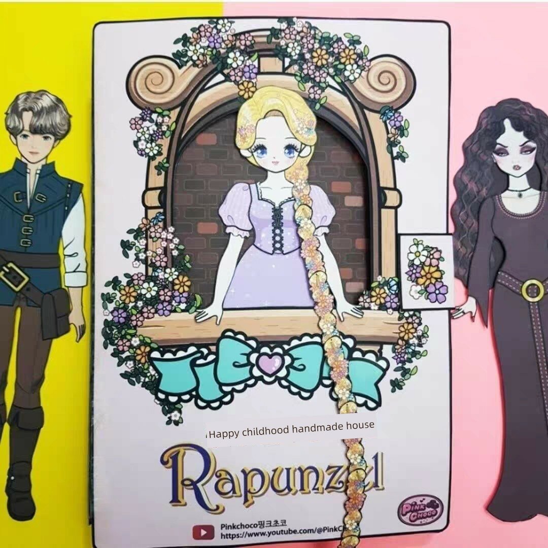 Набор для творчества «Рапунцель: Латте-Девочка» (бумажная кукла, DIY), детская игрушка, тихая книга, в стиле «Красная