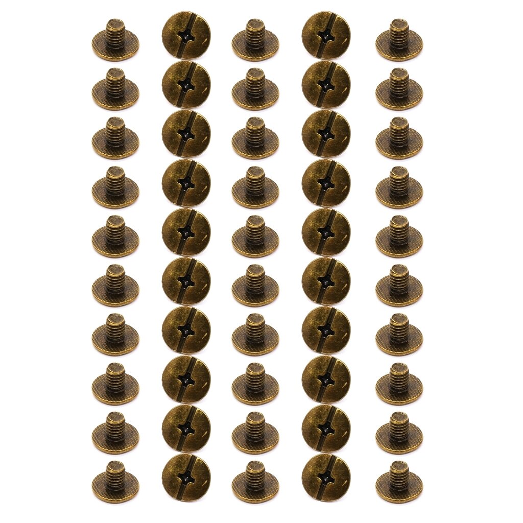 50 шт, винтовые внутренние заклепки-бронзовый цвет-9,5 ММ, 5 ММ, 4 мм