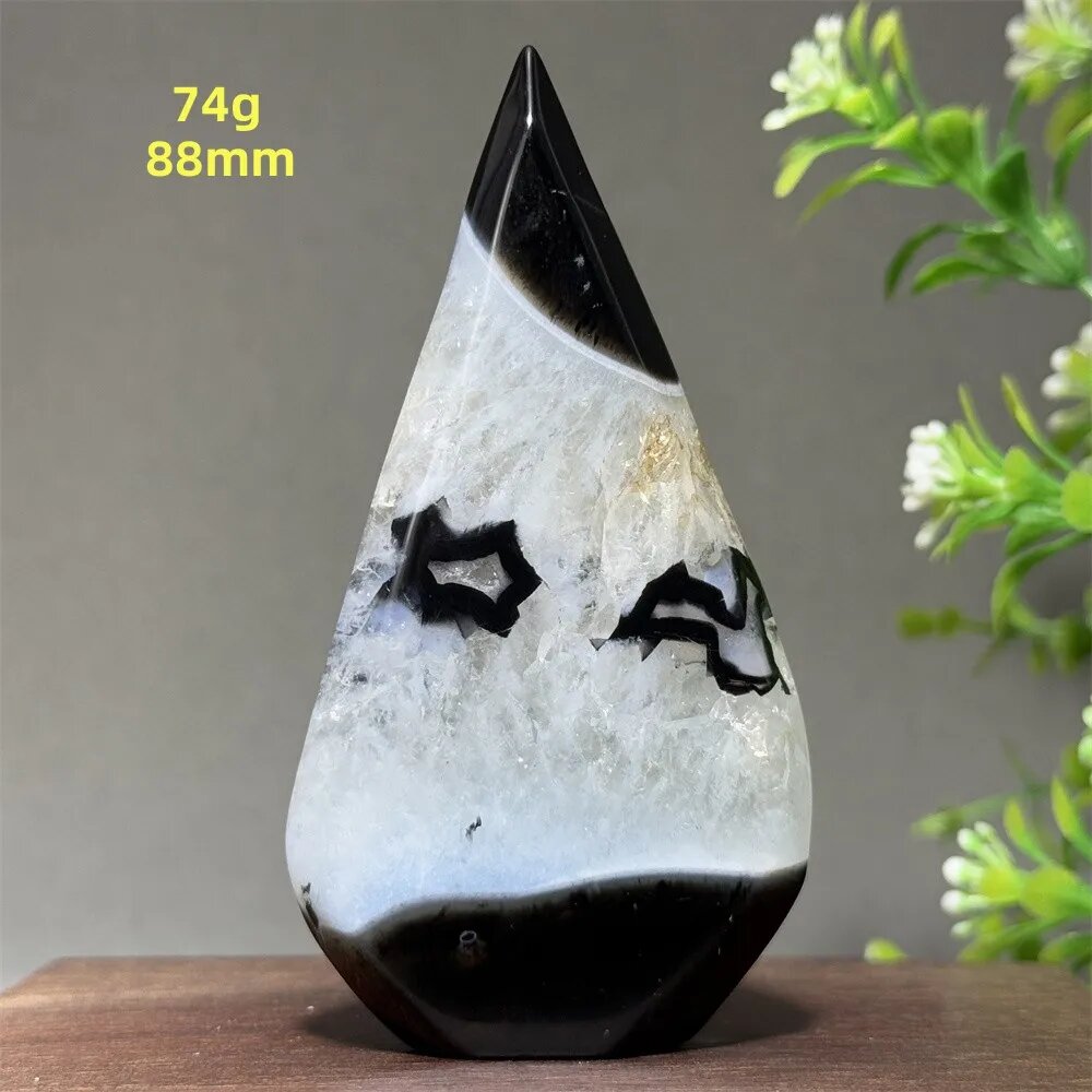 Черный агатовый факел 34 74g 88mm