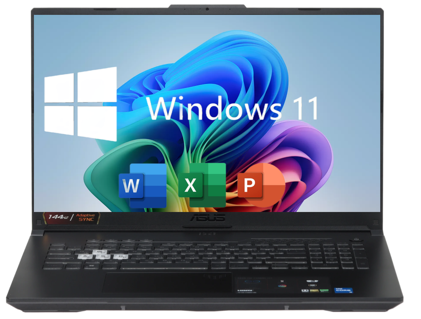 17.3" Игровой ноутбук Asus TUF Gaming 17, Intel Core 5 210H (4.8 Ггц), RAM 16 ГБ, SSD 1ТБ, NVIDIA GeForce RTX 3050 (6 Гб), Windows 11 Home + Office 2021 Pro Plus, Русская раскладка