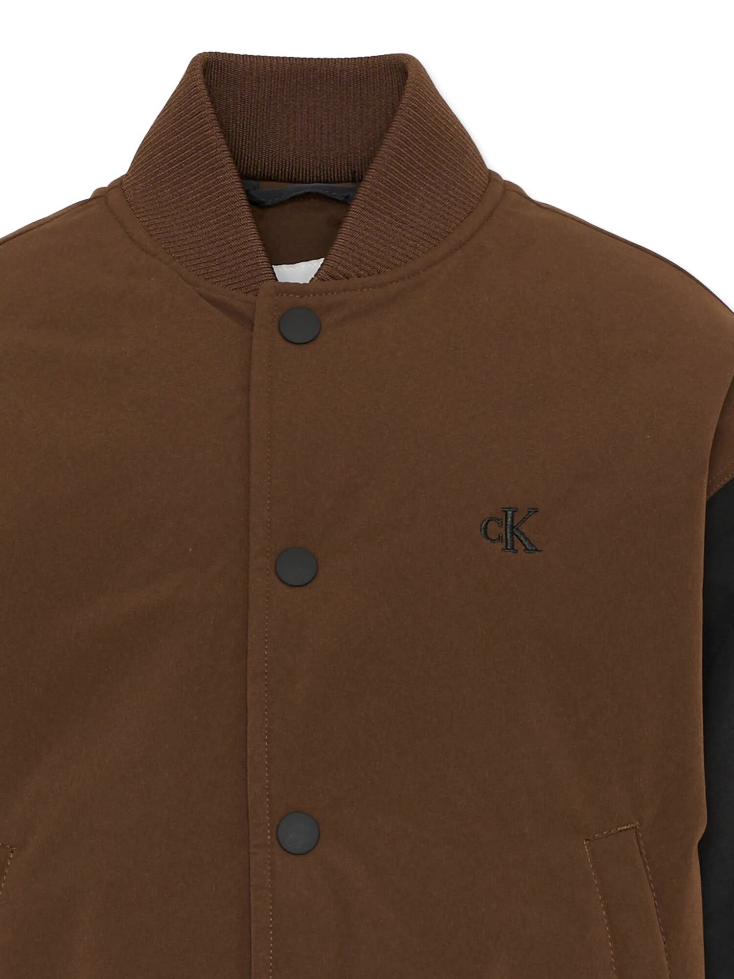 Бомбер CALVIN KLEIN Appliqué bomber, размер 8 лет, коричневый/серый/оранжевый — фото 1